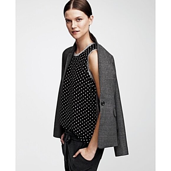 J. Crew | Tops | Jcrew Tank Top Polka Dot Black White And Gray | Poshmark